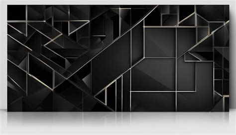 Premium Photo Abstract Geometric Black Background