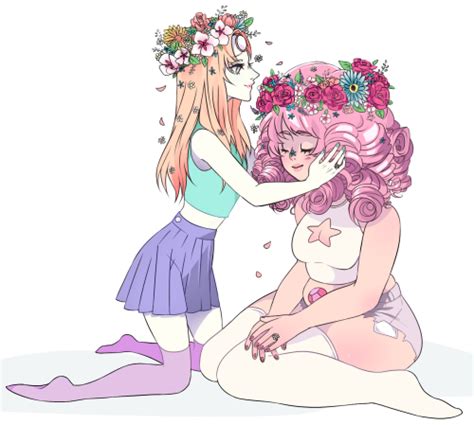 Pearl And Rose Quartz Steven Universe Fan Art By Poljakovart Rose