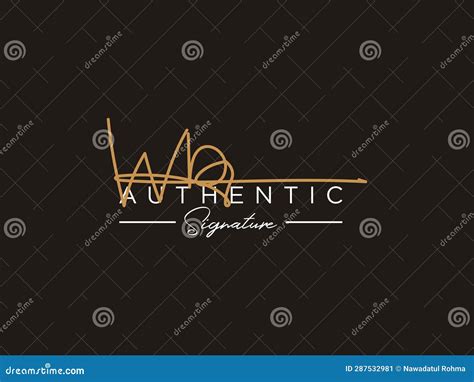 Letter Wb Signature Logo Template Vector Stock Vector Illustration Of