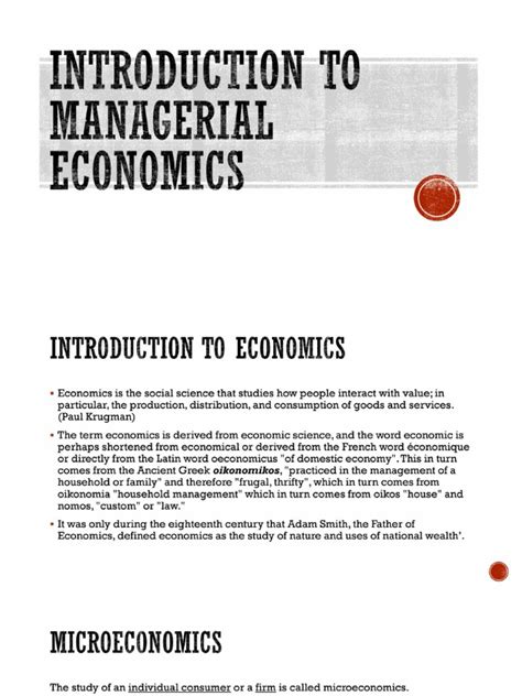 Module 1 Introduction To Managerial Economics Pdf