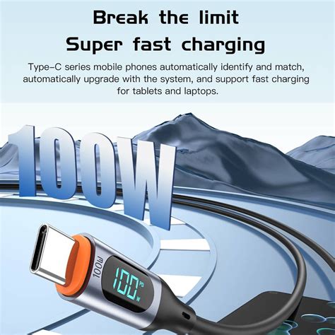 Totu Cb Cc W Usb C Type C To Type C Digital Display Fast Charging Silicone Cable M