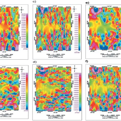 A First Horizontal Derivative Of Rtp Map In X Direction B First