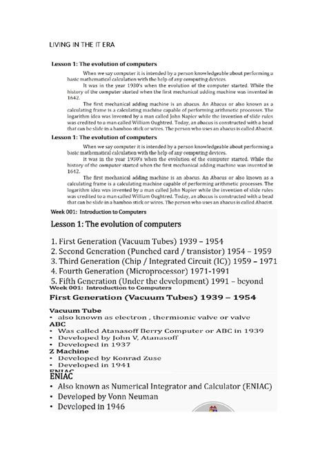 UGRD ITE6101 Computing Fundamentals Living In The IT Era LIVING IN THE IT ERA Week 2 Number