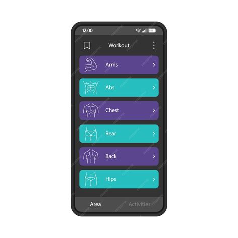 Premium Vector Workout Smartphone App Interface Vector Template