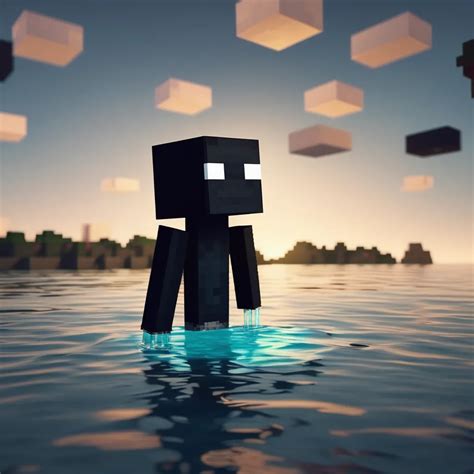Post Minecraft Enderman Swimming In The Water
