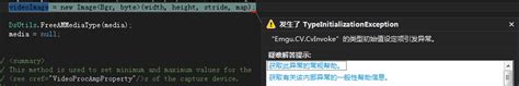 “emgucvcvinvoke”的类型初始值设定项引发异常 Csdn社区