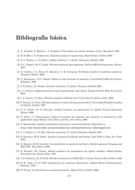 Iniciacion A Los Metodos Numericos Ciencia Solar Literatura