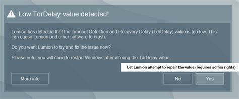 guide windows settings increase tdrdelay to stop windows from