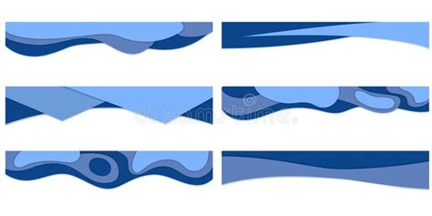 Paper Cut Divider Header For App Banners Or Posters Set Of Template