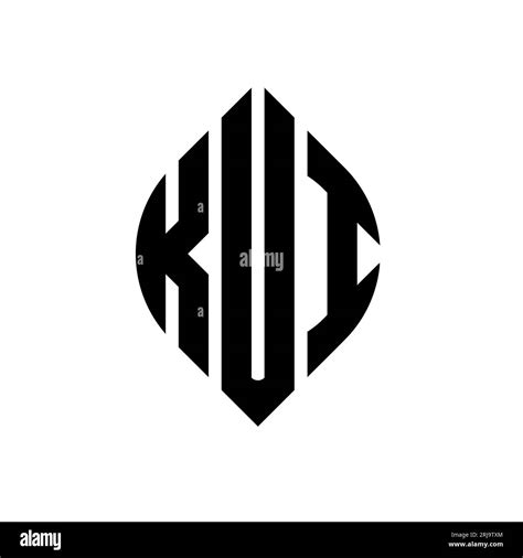 KUI Circle Letter Logo Design With Circle And Ellipse Shape KUI Ellipse Letters With
