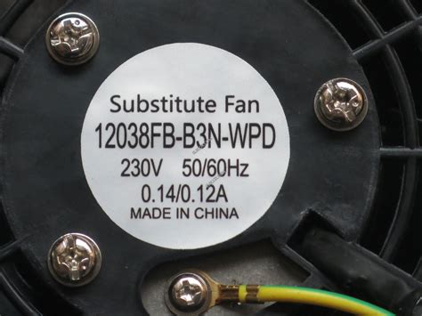 NMB 12038FB B3N WPD 230V 50 60HZ 0 14 0 12A Fan Substitute