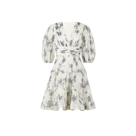 Zimmermann Pleated Mini Dress Modesens