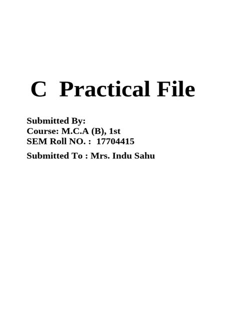 Cpractical File Pdf