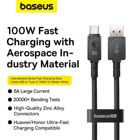 Cáp Sạc Nhanh Baseus Unbreakable Series Usb Type C 100w