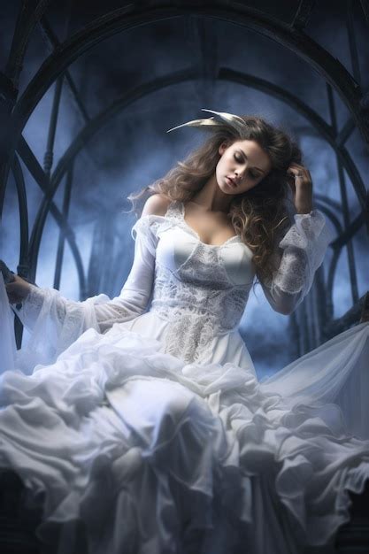 Premium Ai Image Young Woman Wearing White Lingerie