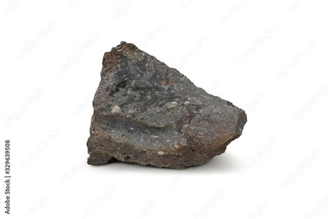 Basalt Stone Isolated On White Background Basalt Is A Mafic Extrusive