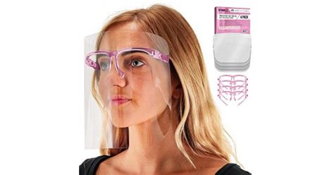 Tcp Global Salon World Safety Face Shields With Pink Glasses