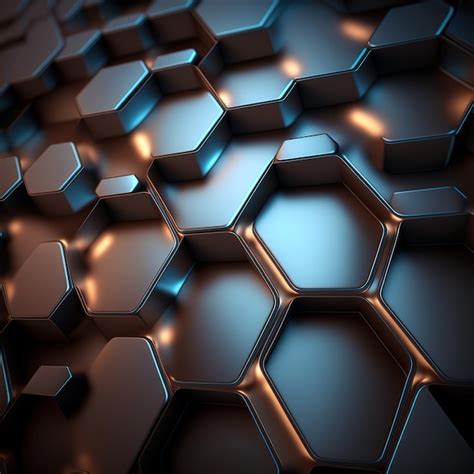 premium ai image hexagon pattern blending fading high tech background