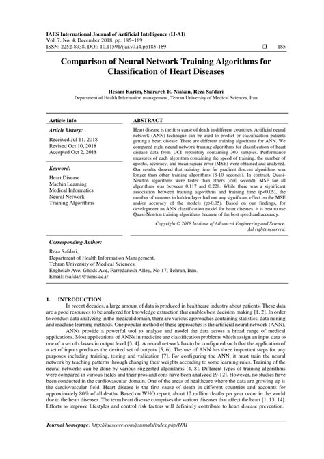 Pdf Comparison Of Neural Network Training Algorithms For