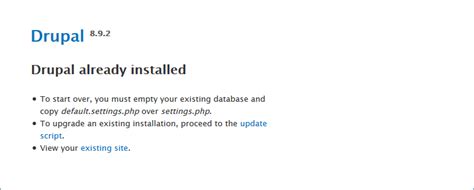 Installer Sometimes Gives Drupal Already Installed Message Even If