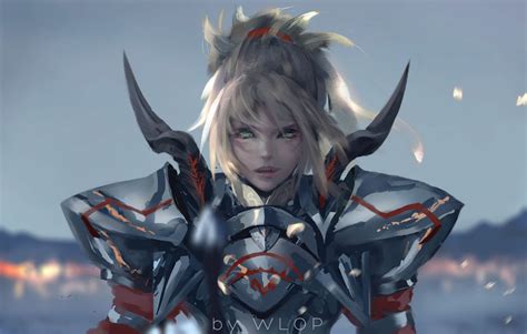 Wallpaper Id 105775 Digital Art Artwork Wlop Armor Looking At