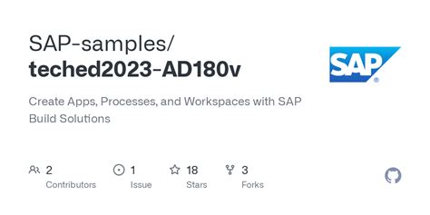 GitHub SAP Samples Teched AD V Create Apps Processes And Workspaces With SAP Build