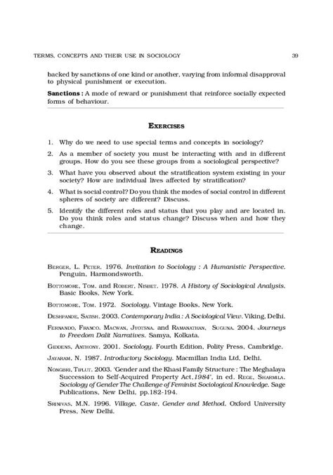 Ncert Book Class 11 Sociology Chapter 2 Terms Concepts And Their Use