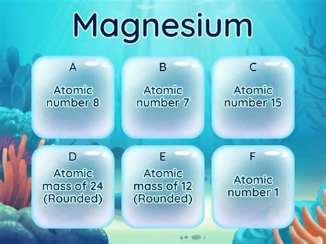 Element Investigation Quiz