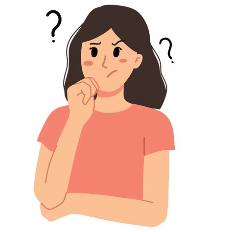 Confused Woman With Question Mark Illustration 9646442 Vector Art At