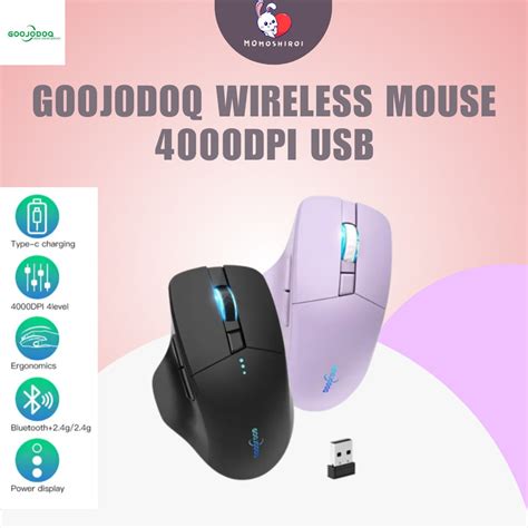 Jual Goojodoq M09 Wireless Mouse 4000dpi Usb Computer 2 4ghz Mouse Ergonomic Scrolling Battery