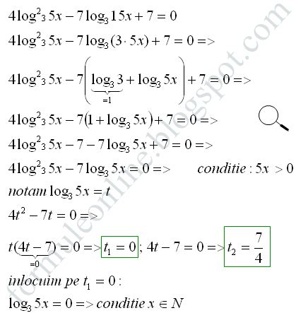 Ecuatii Logaritmice Rezolvate Exercitiu Rezolvat 13 Formule Online