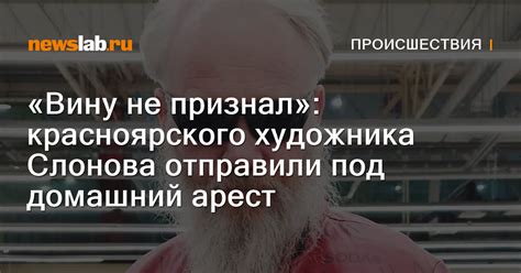 «Вину не признал красноярского художника Слонова отправили под домашний арест Происшествия