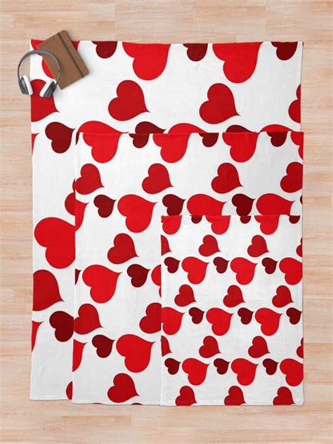 Red Hearts Valentine Throw Blanket For Sale By Julianadieyi Redbubble