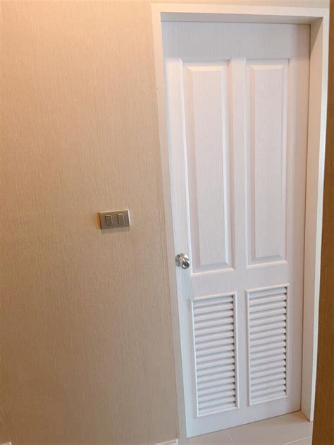 Diy “ทำลวดลายไม้ให้ประตู Pvc ” ตกแต่งให้เข้าธีมมินิมอล มูจิ ด้วยงบ 577 บาท Naibann ในบ้าน