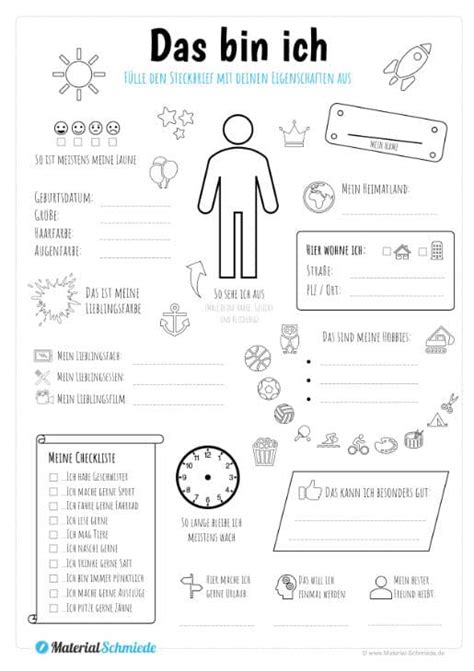 Unterrichtsmaterial Steckbriefe Materialguru