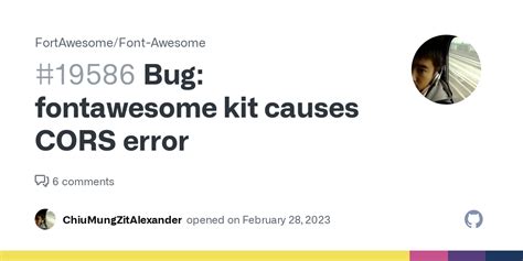 Bug Fontawesome Kit Causes Cors Error Issue Fortawesome
