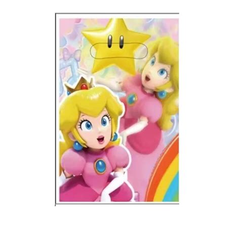 Bolsas Dulceras 10 unidades para Cumpleaños Princesa Peach Mario Bros
