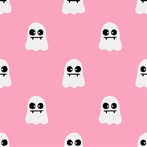 Premium Vector Cartoon Ghost Vector Seamless Pattern Background