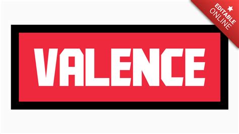 Valence With Customizable Rectangle And Outline Text Effect Generator