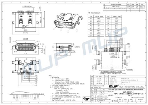 MUP U P USB Type C Female Conn Sock High Conductivity