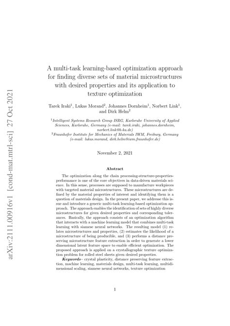 Pdf A Multi Task Learning Based Optimization Approach For Finding
