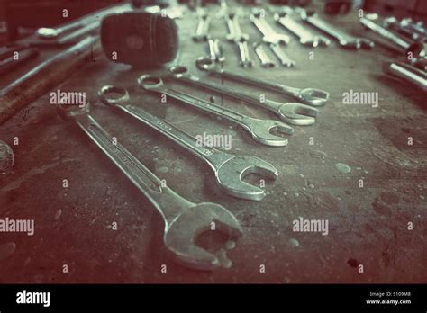 Tools On The Table Stock Photo Alamy