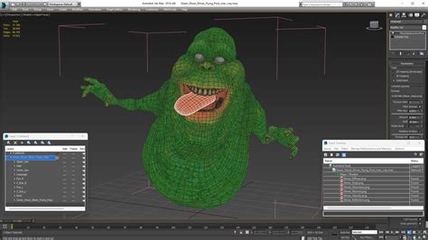 Green Ghost Slimer Flying Pose 3d Model 69 Max 3ds Blend C4d