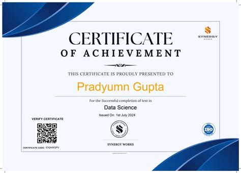 Pradyumn Gupta On Linkedin Datascience Certification Synergyworks