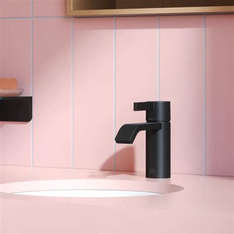 IMO Matte Black Single Lever Basin Mixer Without Pop Up Waste