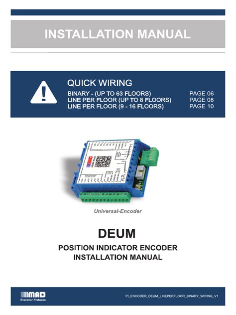 Pi Encoder Deum M16 Line Per Floor Binary Wiring V4 Web Pdf