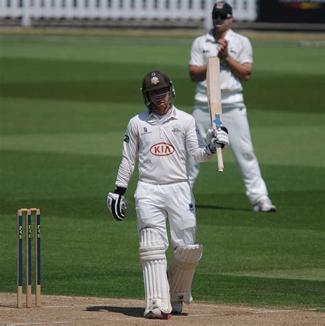Rory Burns Raises His Bat After Reaching Fifty ESPNcricinfo