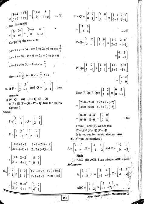 Icse Class 10 Maths Chapter 9 Matrices Solutions Hacky Techy