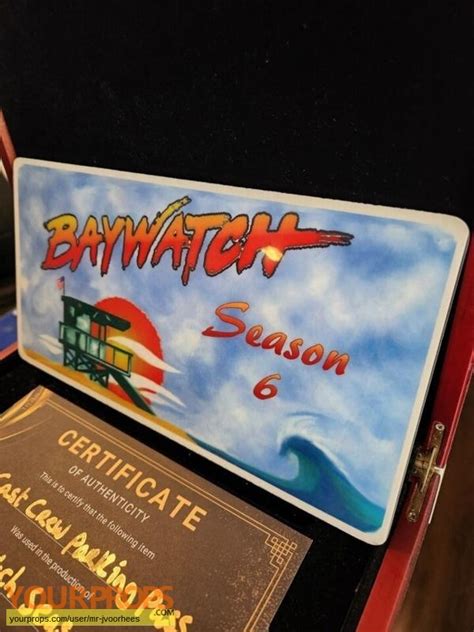 Baywatch Baywatch Season Original Cast Crew Parking Pass Original Tv Series Prop