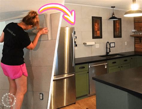 How To Install A Vinyl Tile Backsplash The Daily DIY